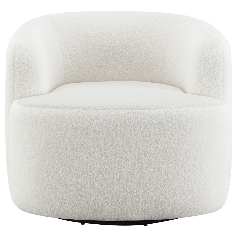 Faux Sheep Skin Swivel Accent Chair | Decorium Furniture