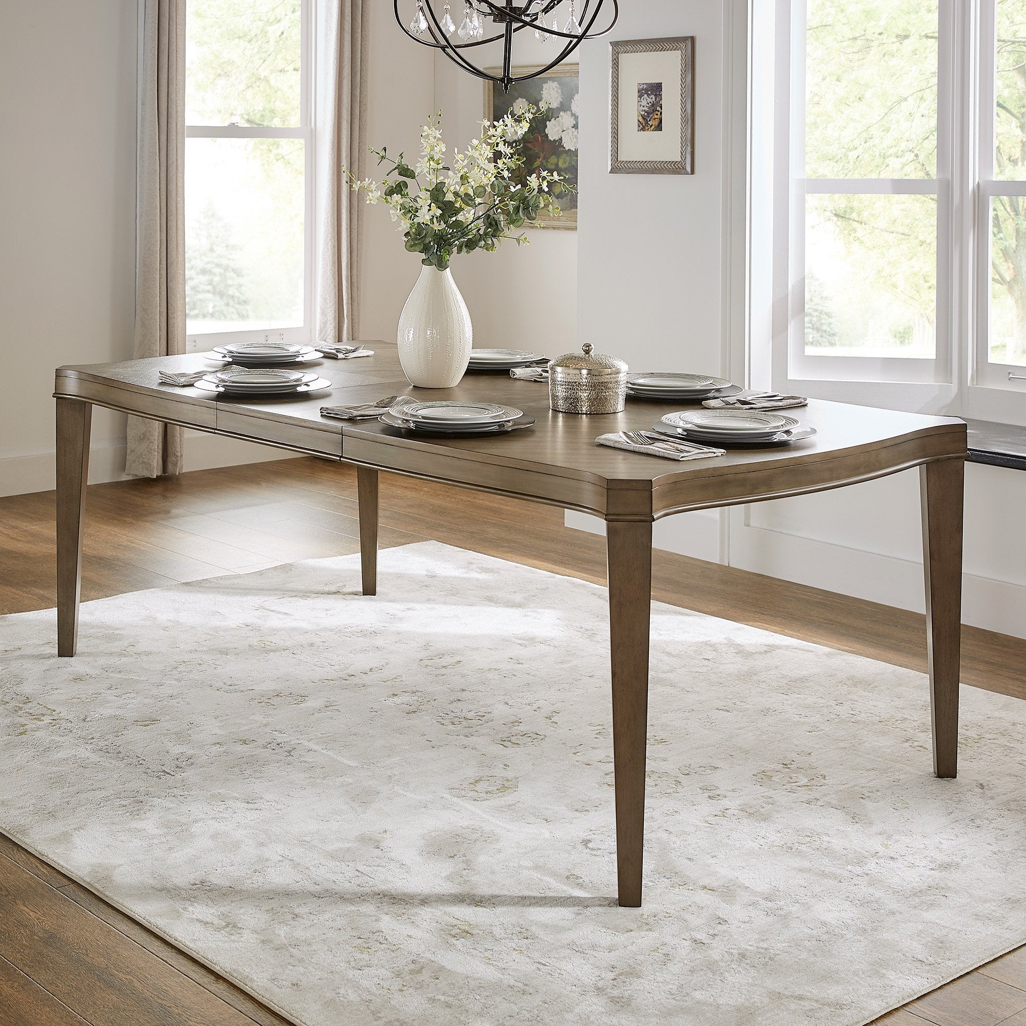 Antique Taupe Extendable Dining Room Collection | Decorium Furniture